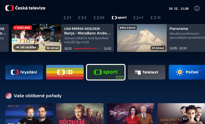 Česká televize uvedla novou HbbTV aplikaci ČT sport | MediaGuru