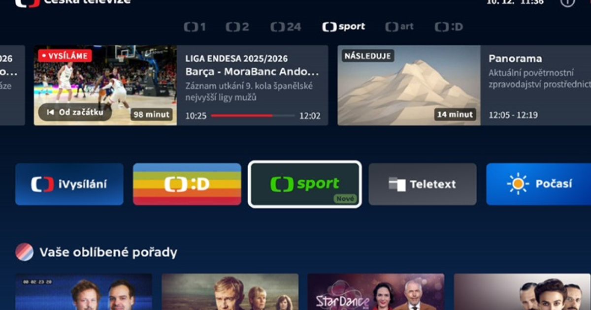 Česká televize uvedla novou HbbTV aplikaci ČT sport | MediaGuru