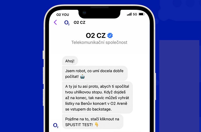 O2 nasazuje chatbota počítajícího uhlíkovou stopu | MediaGuru