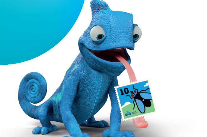 ČSOB vytvořila poštovní známky s chameleonem | MediaGuru